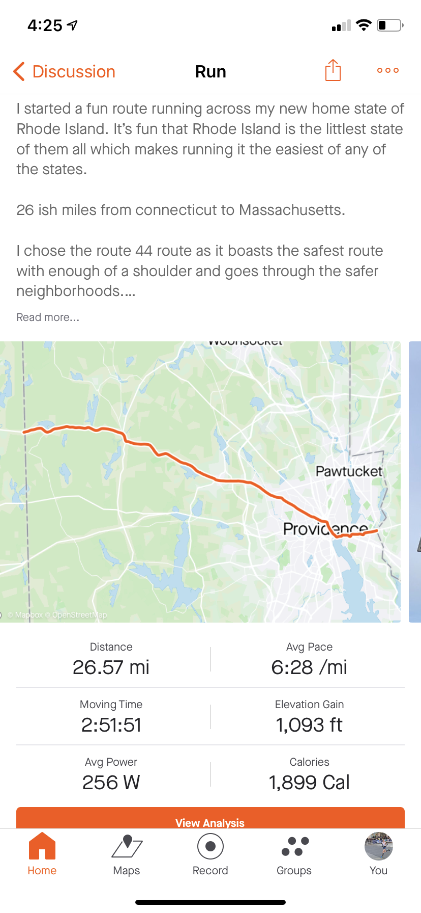 Run Across Rhode Island–From West to East: Marathon Edition – Cresting ...